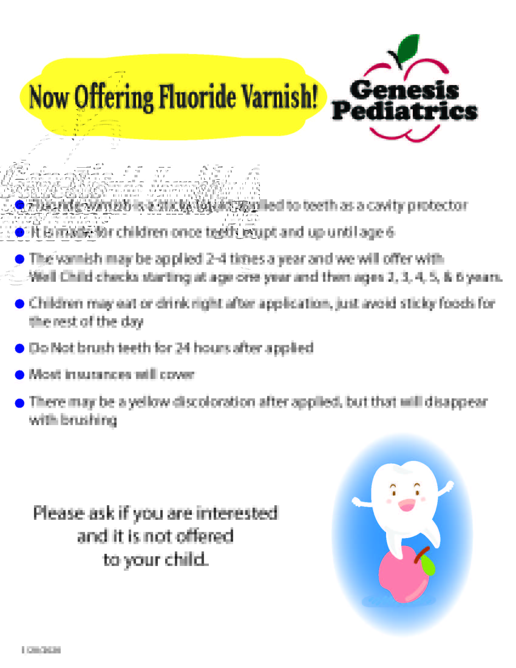 Fluoride Varnish Genesis Pediatrics Fluoride Varnish Genesis Pediatrics